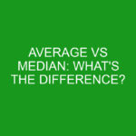 Average Vs Median: What's The Difference? » Differencess