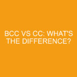 Bcc Vs Cc: What's The Difference? » Differencess