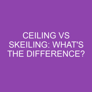Ceiling Vs Skeiling: What's The Difference? » Differencess