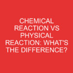 Chemical Reaction Vs Physical Reaction: What's The Difference ...