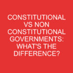 Constitutional Vs Non Constitutional Governments: What's The Difference ...