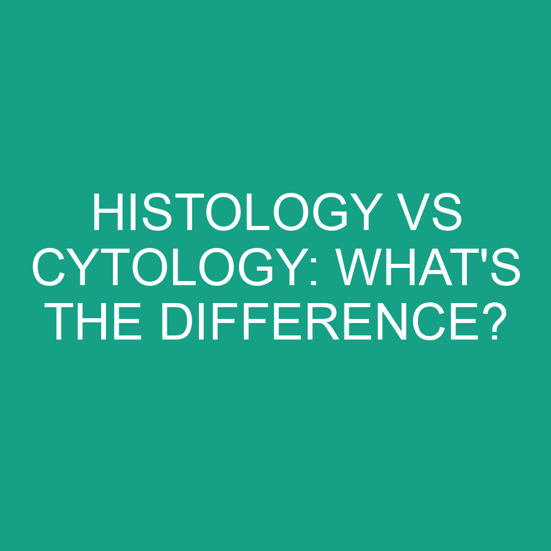 Histology Vs Cytology What s The Difference Differencess