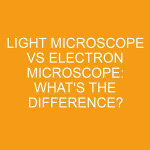 Light Microscope Vs Electron Microscope: What's The Difference ...
