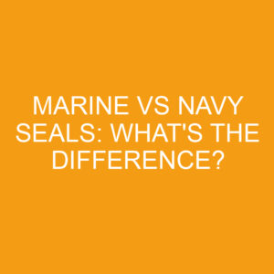 Marine Vs Navy Seals: What's The Difference? » Differencess