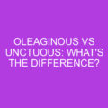 Oleaginous Vs Unctuous: What's The Difference? » Differencess