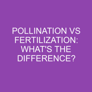 Pollination Vs Fertilization: What's The Difference? » Differencess