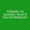 Poniard Vs Dagger: What's The Difference? » Differencess