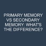 Primary Memory Vs Secondary Memory: What's The Difference? » Differencess