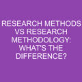 Research Methods Vs Research Methodology: What's The Difference ...