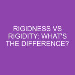 Rigidness Vs Rigidity: What's The Difference? » Differencess