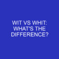 Wit Vs Whit: What's The Difference? » Differencess