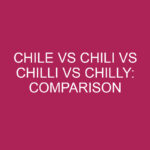 Chile Vs Chili Vs Chilli Vs Chilly: Comparison » Differencess