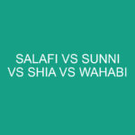 Salafi Vs Sunni Vs Shia Vs Wahabi Comparison » Differencess