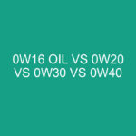 0w16 Oil Vs 0w20 Vs 0w30 Vs 0w40 Motor Oils » Differencess