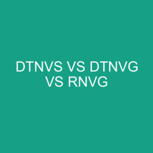 Dtnvs Vs Dtnvg Vs Rnvg » Differencess