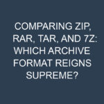 Comparing Zip, Rar, Tar, And 7z: Which Archive Format Reigns Supreme ...
