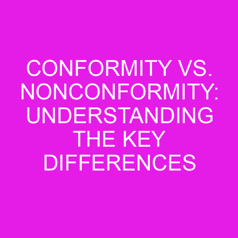 Conformity Vs. Nonconformity: Understanding The Key Differences ...