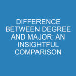 Difference Between Degree And Major: An Insightful Comparison » Differencess