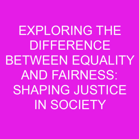 Exploring The Difference Between Equality And Fairness: Shaping Justice ...