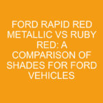 Ford Rapid Red Metallic Vs Ruby Red: A Comparison Of Shades For Ford ...