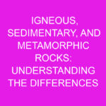 Igneous, Sedimentary, And Metamorphic Rocks: Understanding The ...