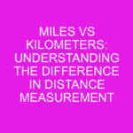 Miles Vs Kilometers: Understanding The Difference In Distance ...