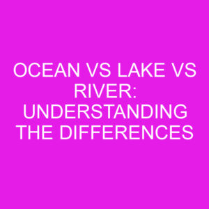 Ocean Vs Lake Vs River: Understanding The Differences » Differencess