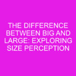 The Difference Between Big And Large: Exploring Size Perception ...