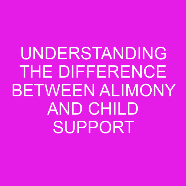 Understanding The Difference Between Alimony And Child Support ...