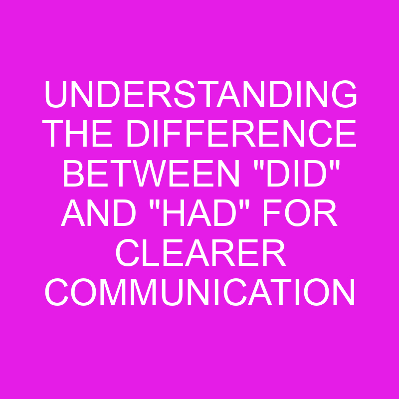 Understanding The Difference Between Understanding The Difference Between