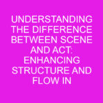 Understanding The Difference Between Scene And Act: Enhancing Structure ...