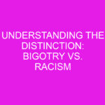 Understanding The Distinction: Bigotry Vs. Racism » Differencess